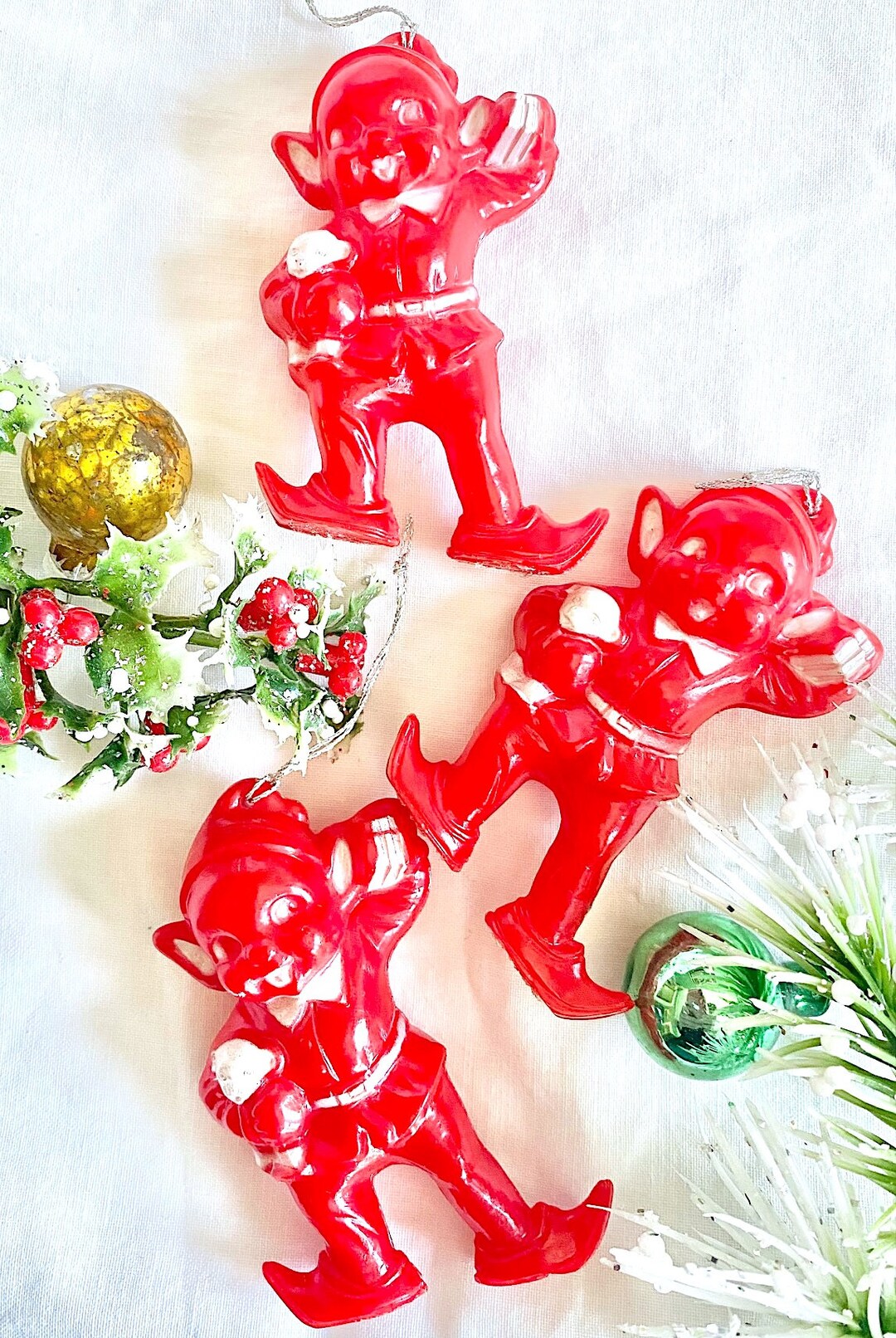 Hard Plastic Elf Ornaments From Irwin Toy Each One Sold Individually - Etsy