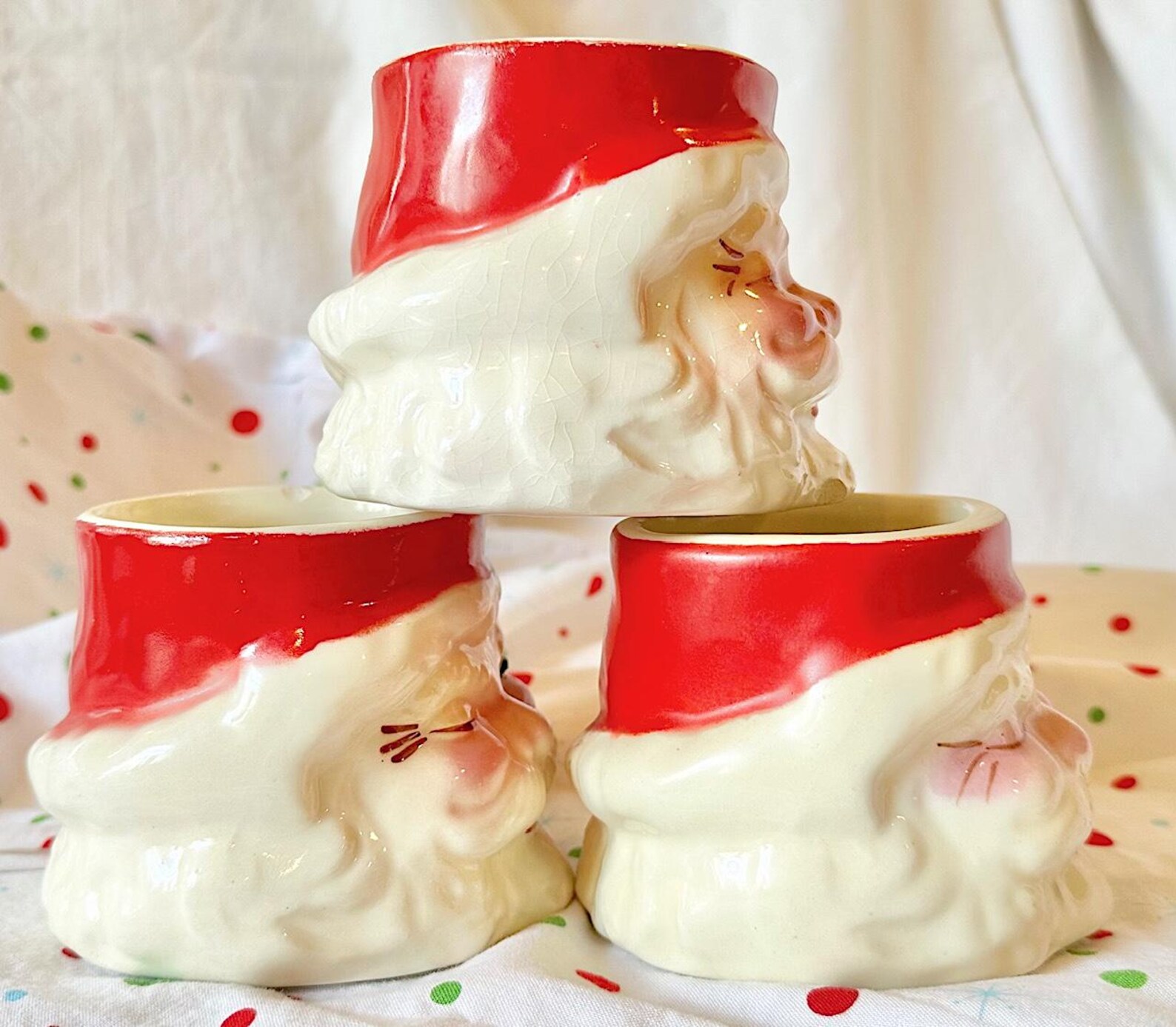 Hand-painted Winking Santa Mug With Rhinestone Eye – Each One Sold ...