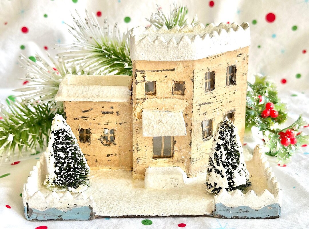 Handmade Cardboard Putz House - Etsy