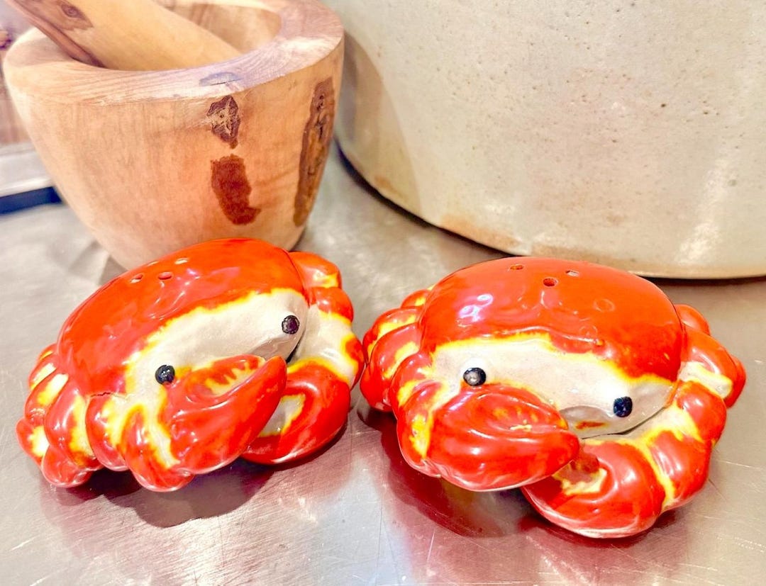 Super Cute Crab Salt & Pepper Shakers From Norcrest Made in Japan - Etsy