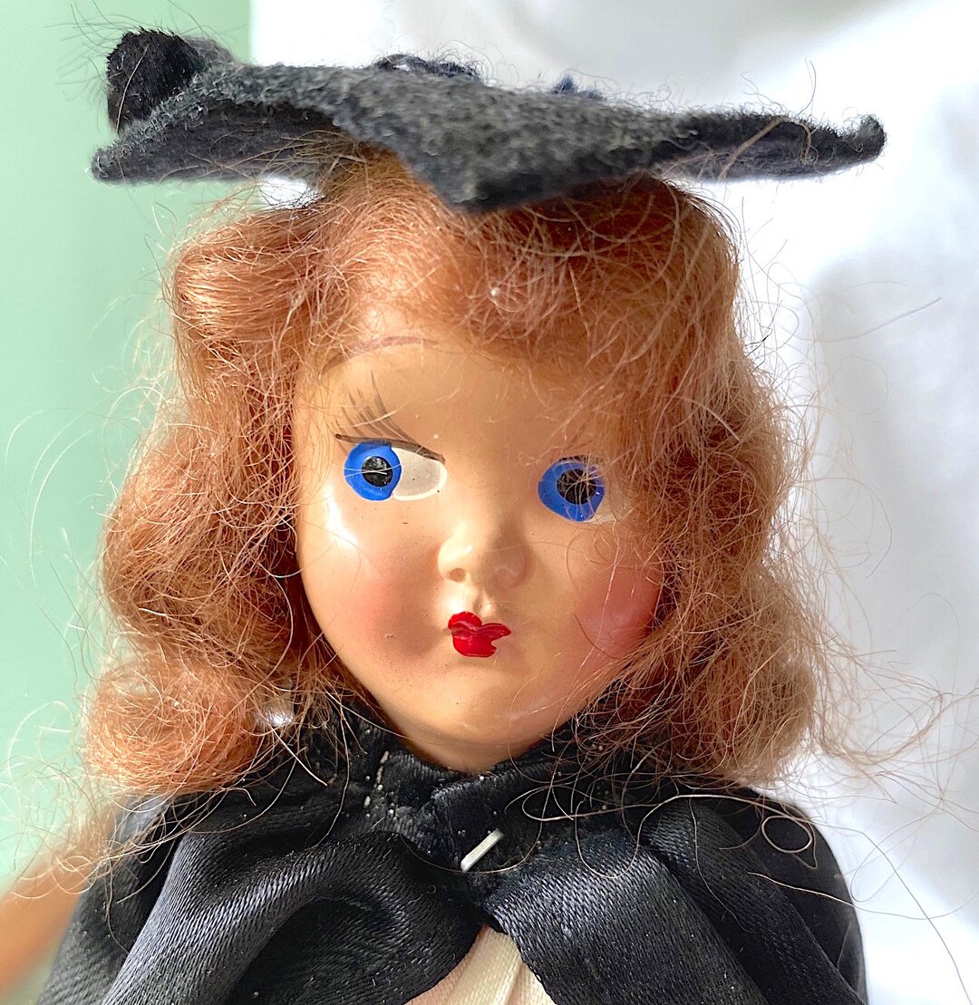 Pretty Hard Plastic Graduation Doll With Composition Head and Hand ...