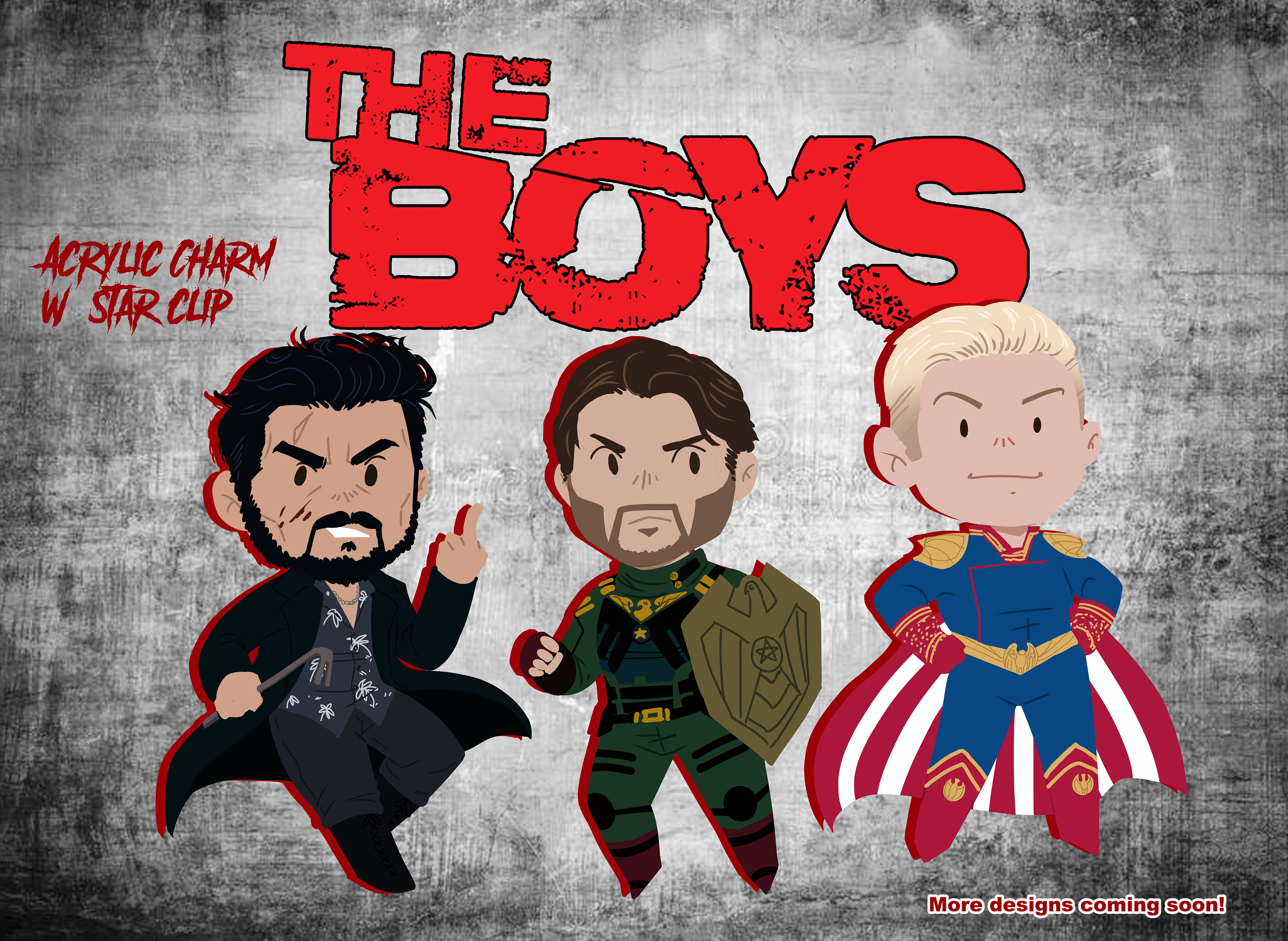 THE BOYS Acrylic Charms Homelander, Billy Butcher, and Soldier Boy - Etsy