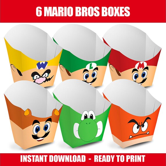 6 Mario Bros Boxes Ready to Print Instant Download | Etsy