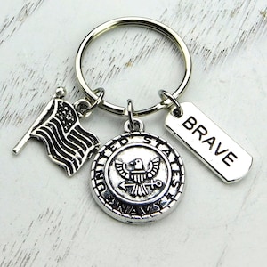 Navy Keychain, Navy Jewelry, Navy Gift, Navy Wife, Military Keychain ...