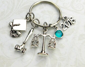 Personalized Attorney Keychain Scales of Justice Lawyer Gift - Etsy