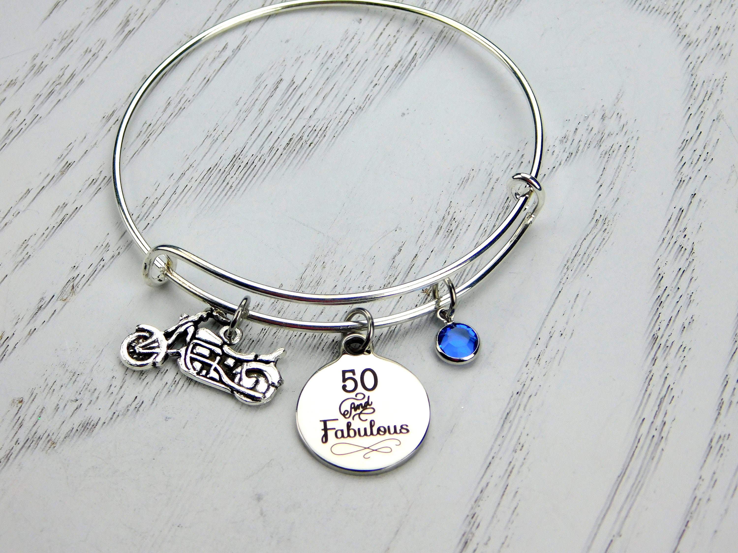 50 and Fabulous Bracelet 50th Birthday Gift for Woman - Etsy