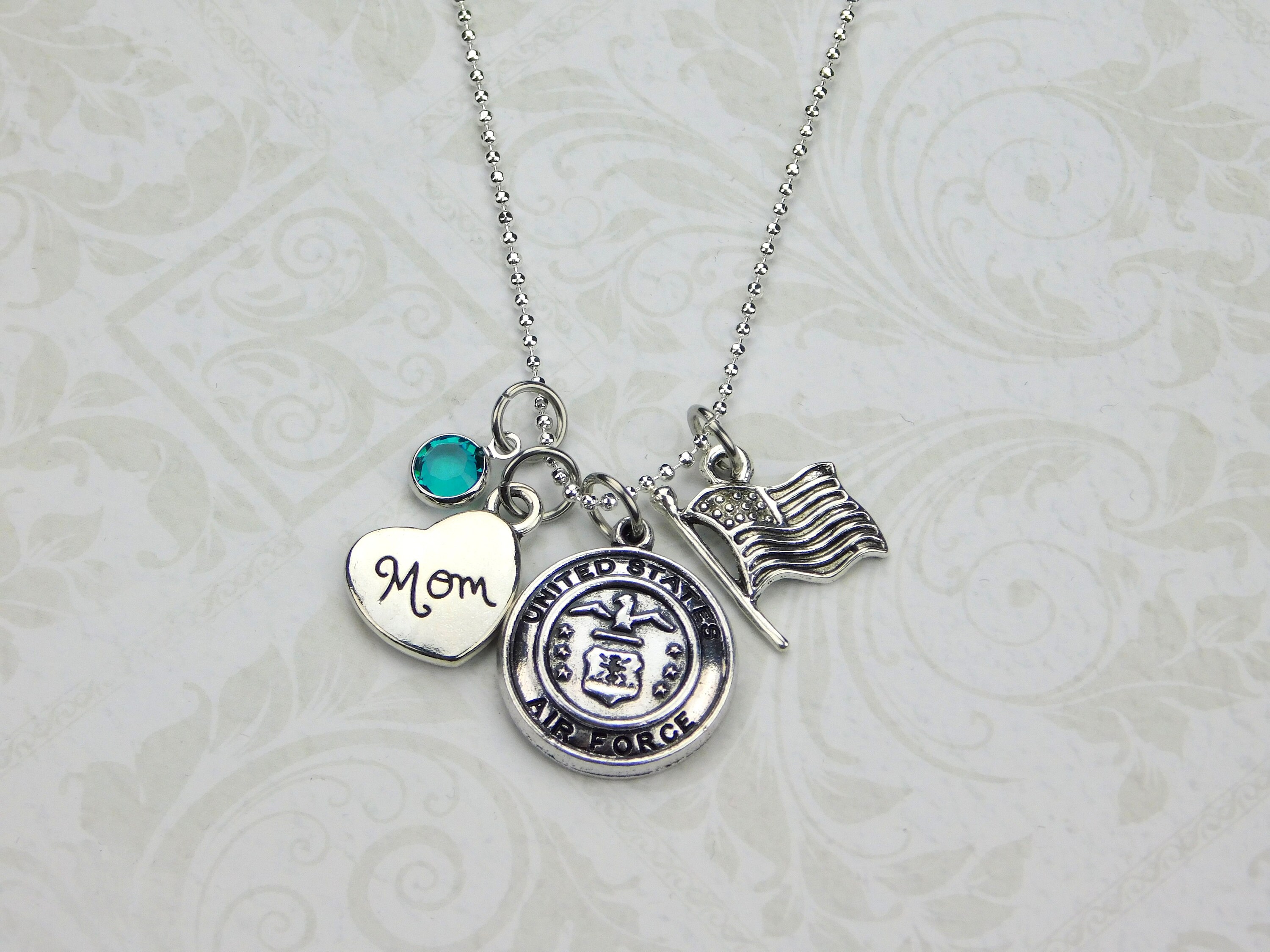 US Air Force Mom Necklace Air Force Mom Jewelry Mother's | Etsy