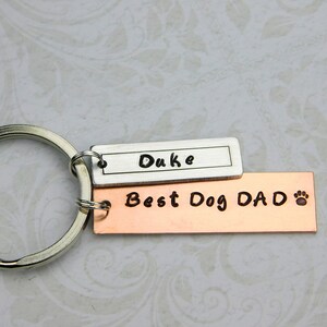 Personalized Dog Dad Keychain Best Dog Dad Gift Father's - Etsy