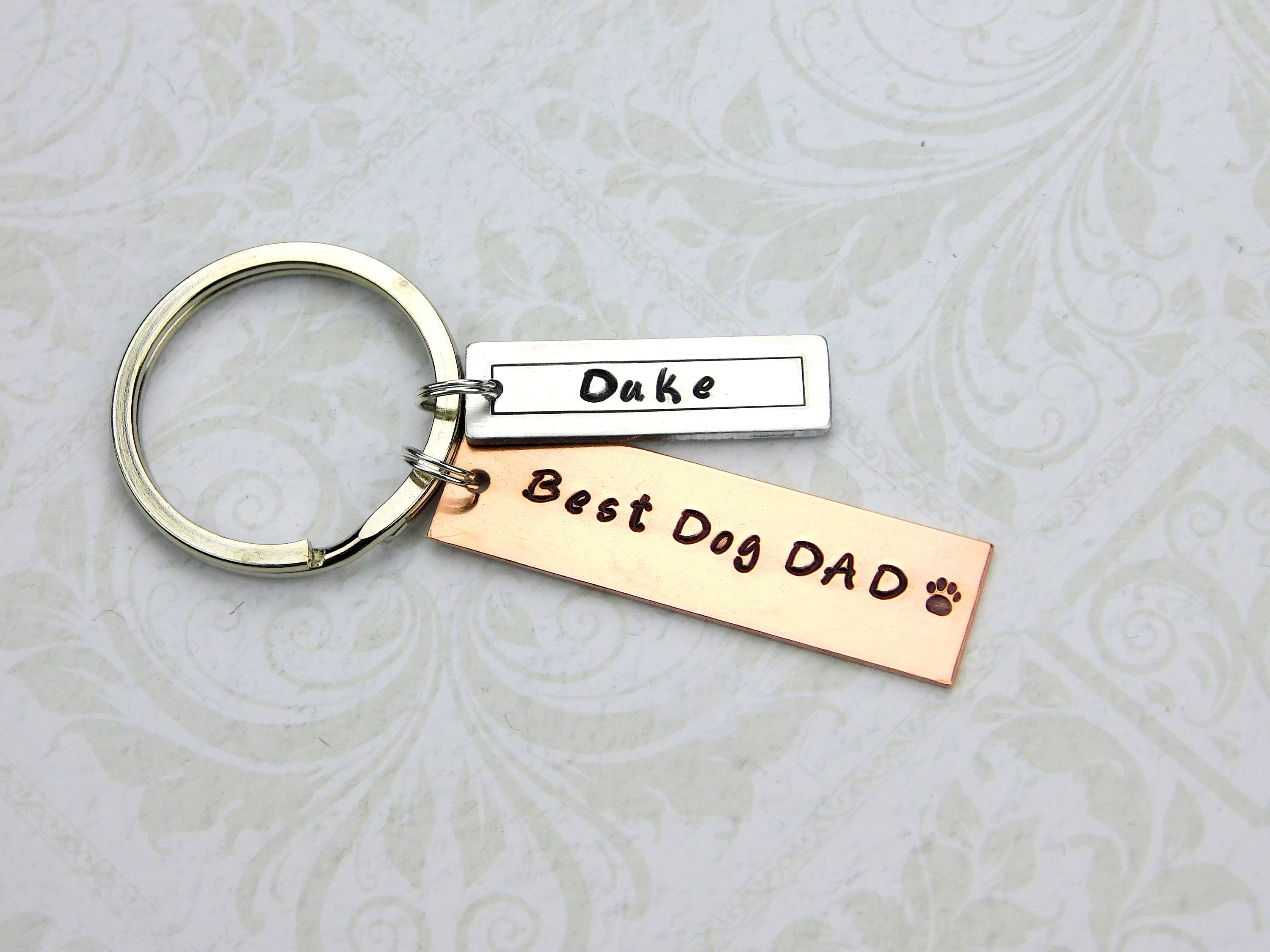 Personalized Dog Dad Keychain Best Dog Dad Gift Father's - Etsy