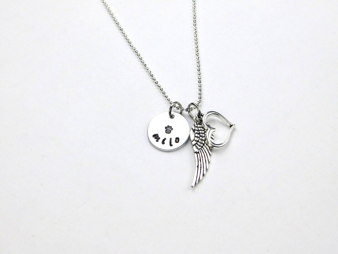 Custom Pet Memorial Necklace Dog Memorial Necklace Cat - Etsy
