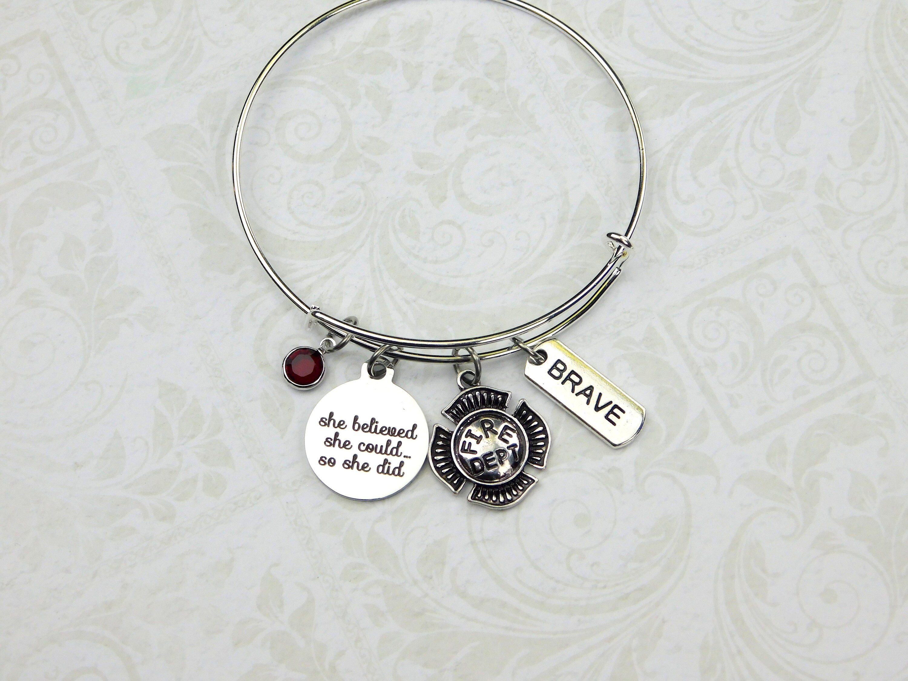 Personalized Firefighter Bracelet Female Firefighter Gift - Etsy.de