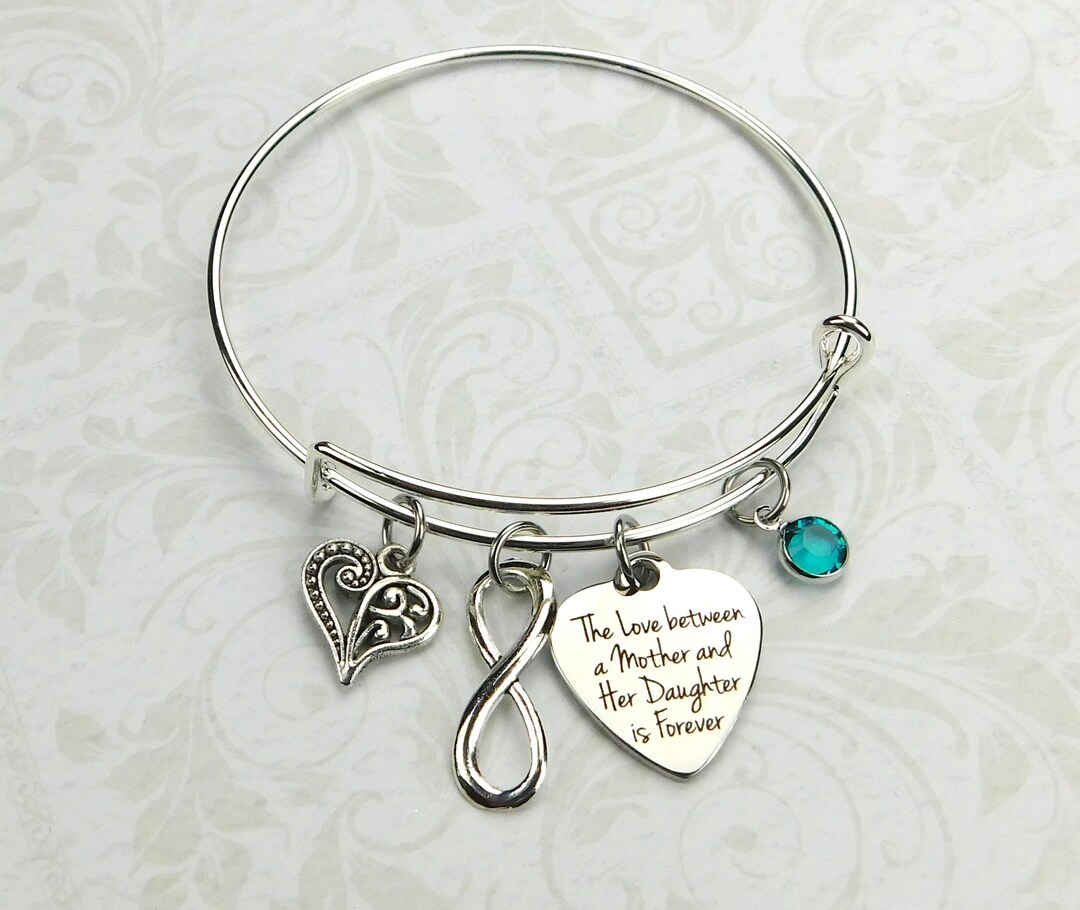 Mother Daughter Bracelet, Mother Daughter Infinity Bangle Bracelet ...