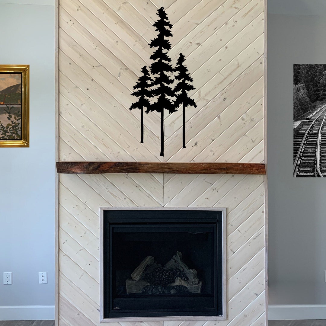 Sitka Spruce Metal Wall Art, Rustic Evergreen Tree Decor, Steel Nature ...