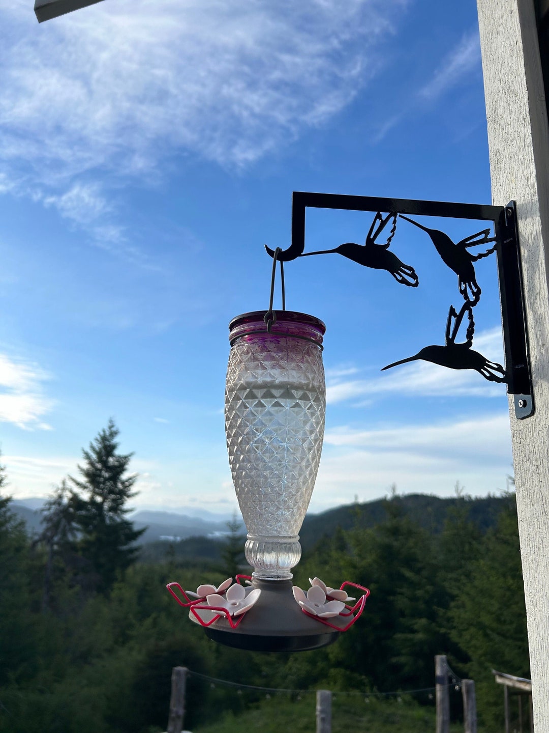 Hummingbird Feeder Wall Hanger Metal Art Metal Home Decor Steel Art ...