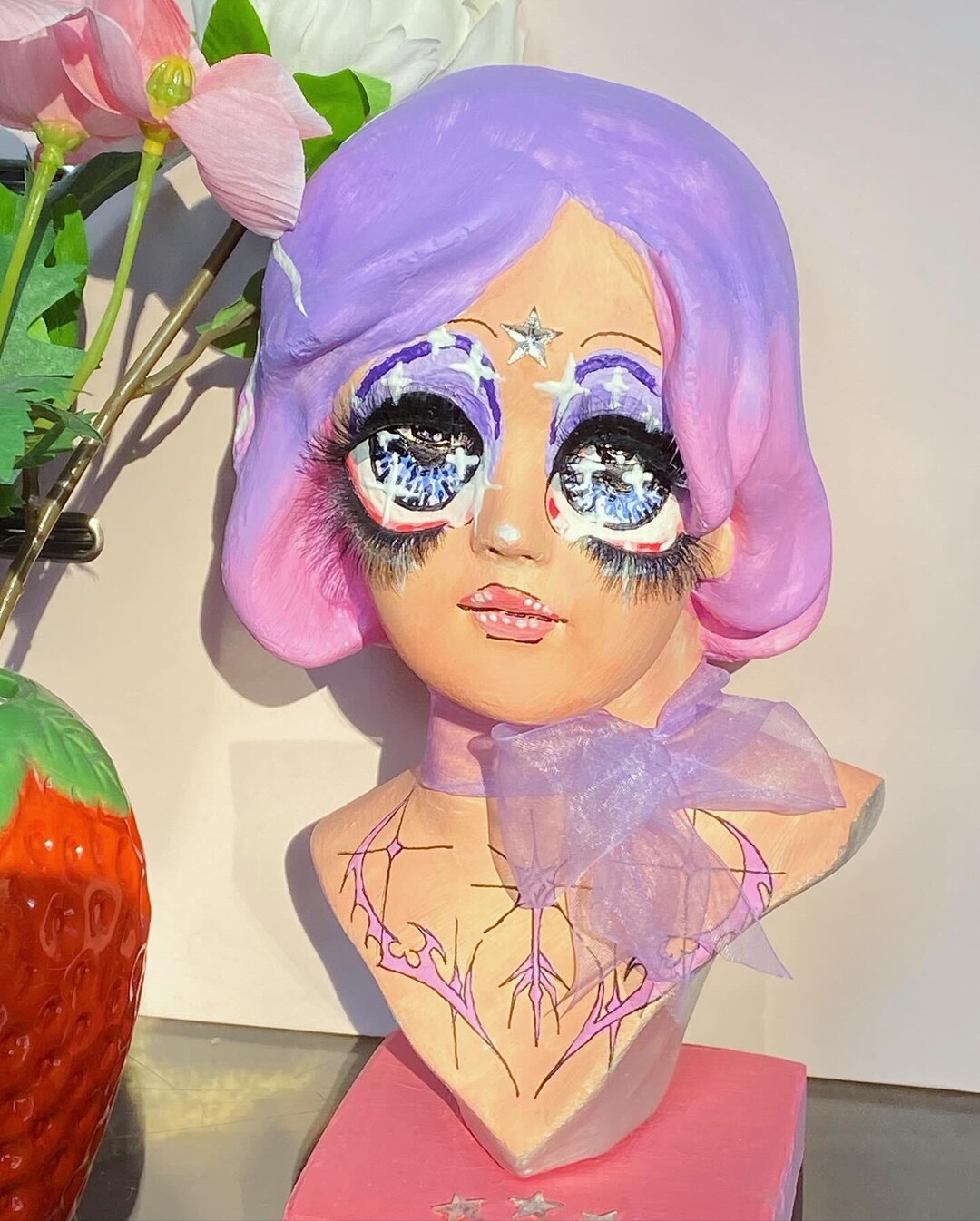 Colorful Cosmic Girl Bust - Etsy