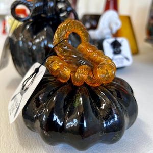 MINI Halloween Glass Pumpkin - Etsy