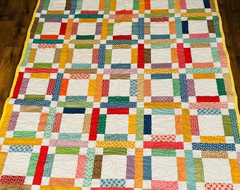 Multi-colored Patchwork Quilt - Etsy