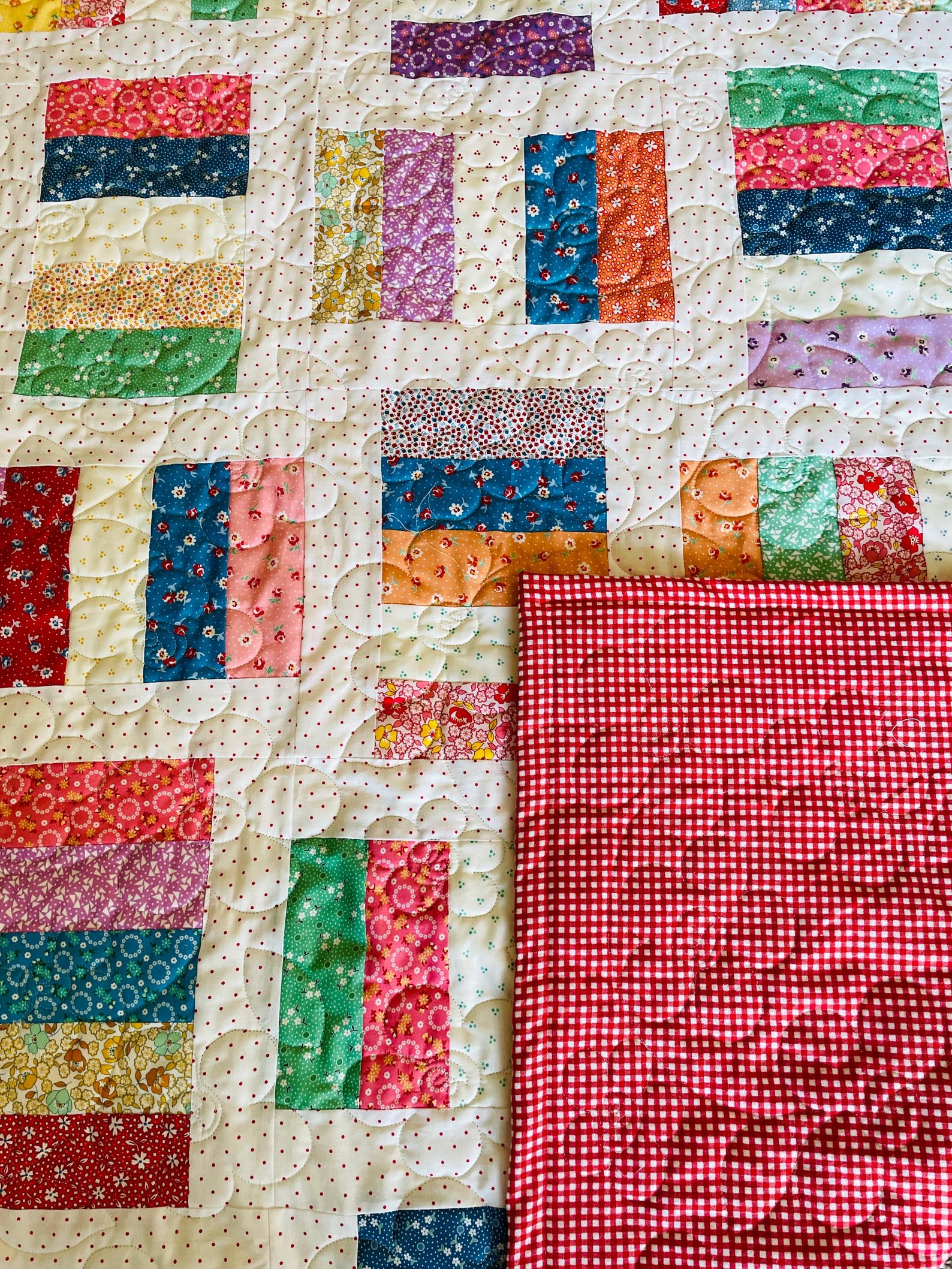 Multi-colored Patchwork Quilt - Etsy
