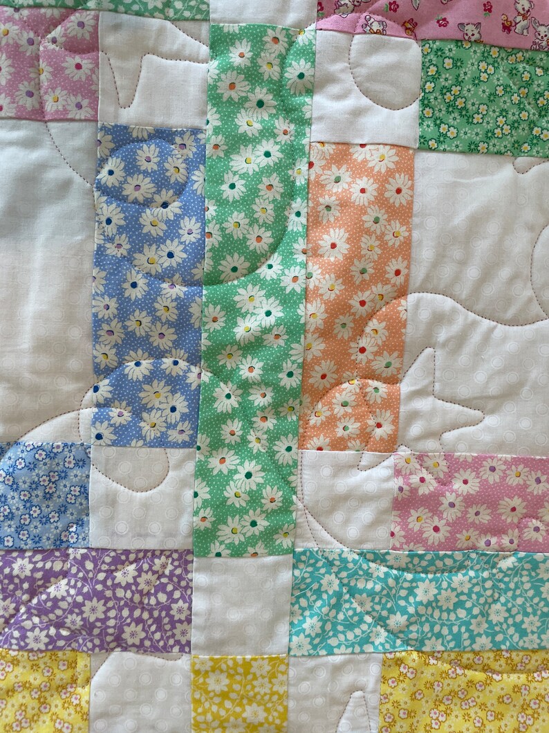 Multi-colored Patchwork Quilt - Etsy