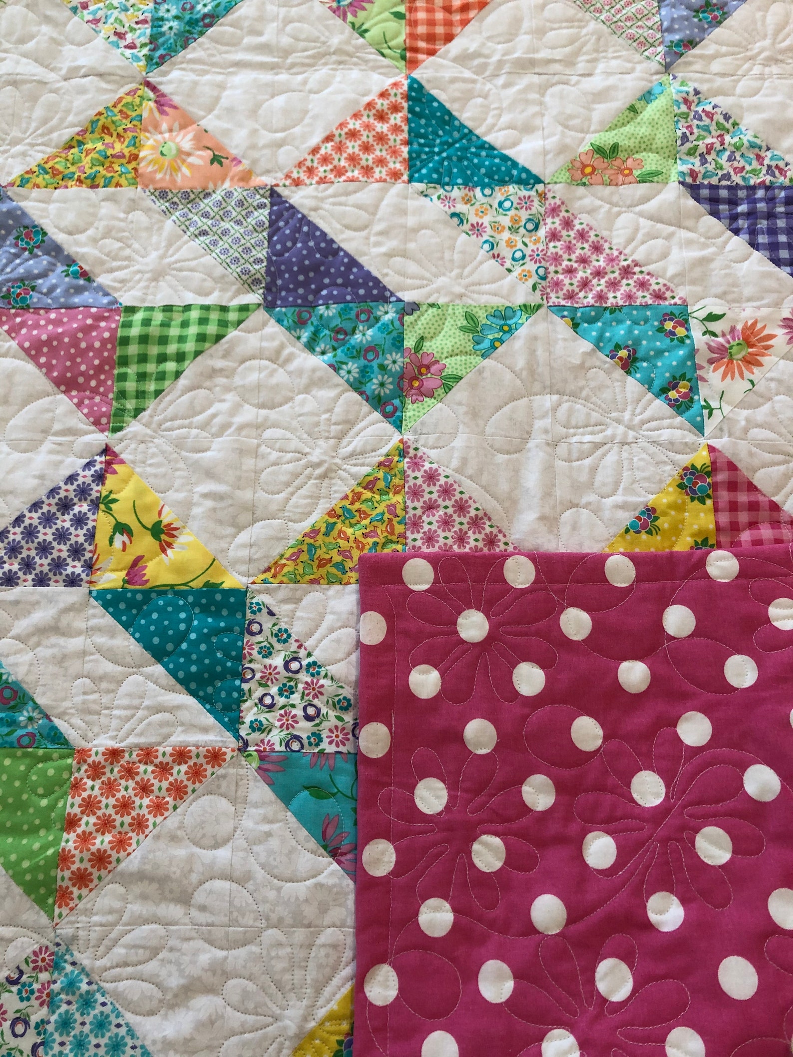 Multi-colored Patchwork Quilt - Etsy