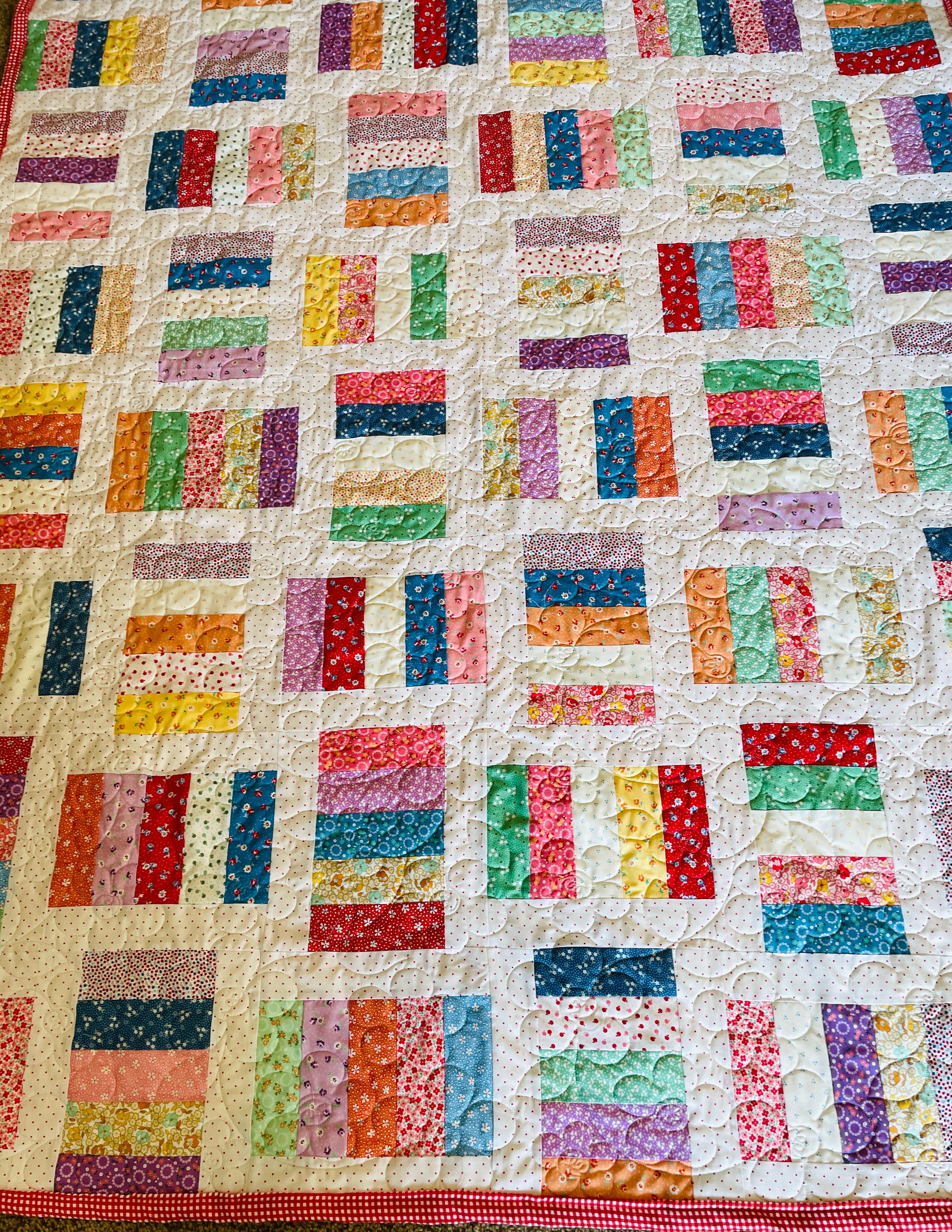 Multi-colored Patchwork Quilt - Etsy