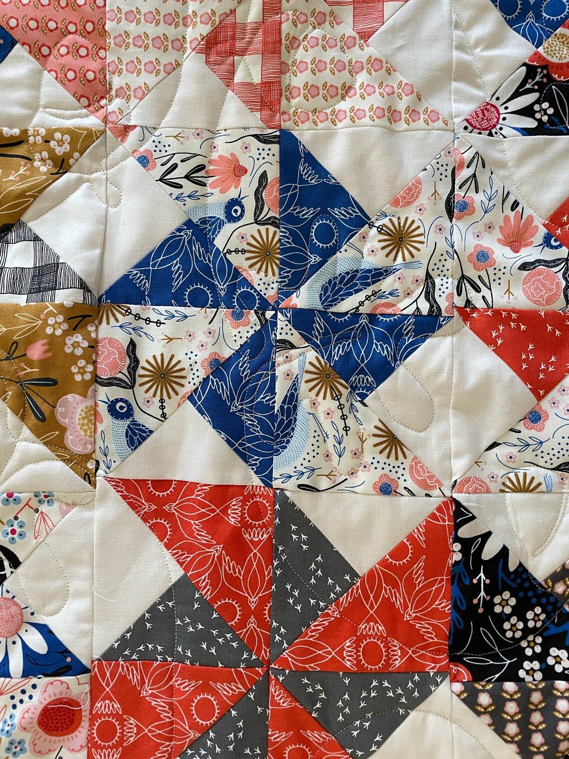 Multi-colored Patchwork Quilt - Etsy