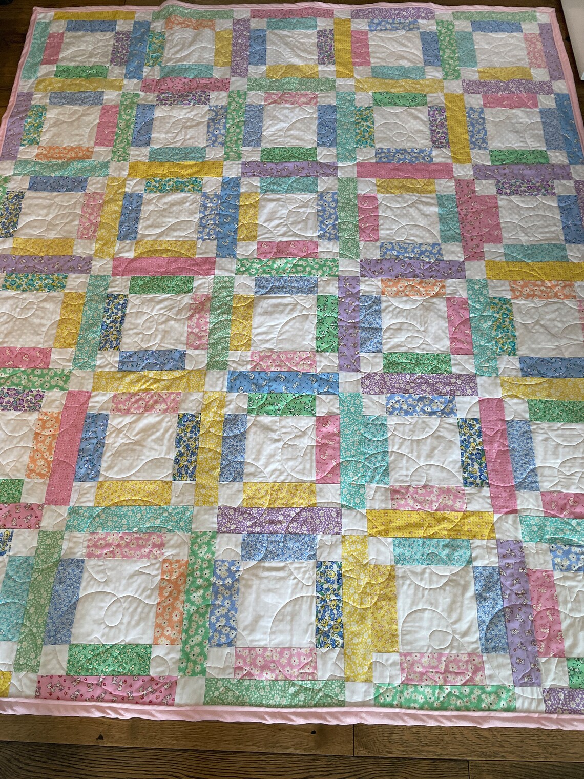 Multi-colored Patchwork Quilt - Etsy