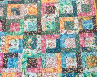 Multi-colored Patchwork Quilt - Etsy