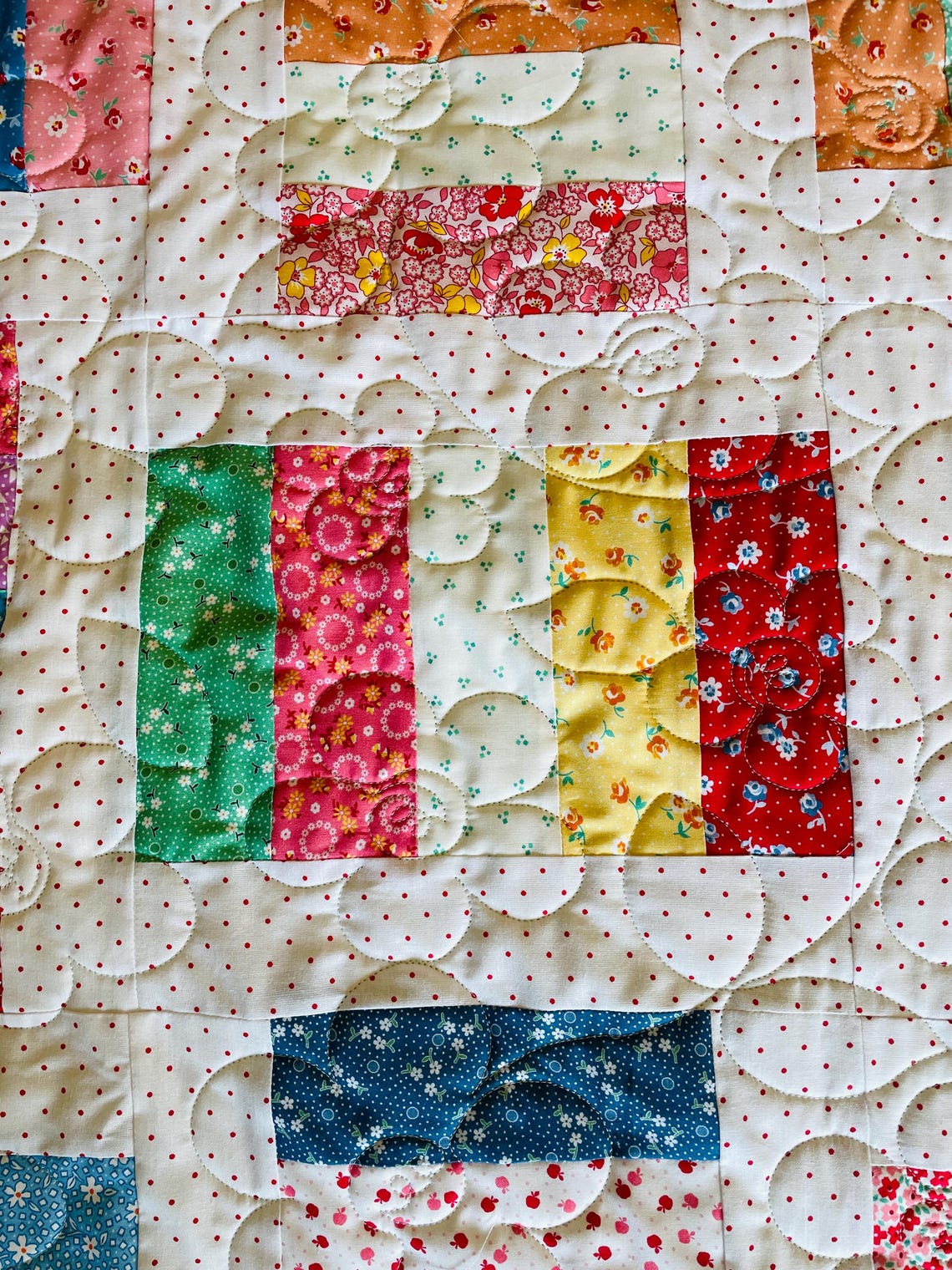 Multi-colored Patchwork Quilt - Etsy
