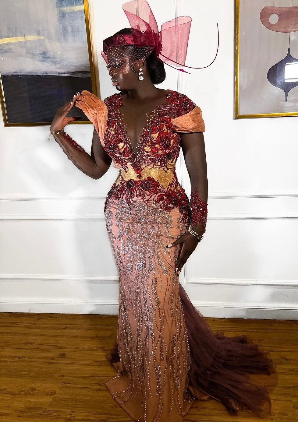 Birdcage Crown Made From Asooke/ Autogele / Fascinator / - Etsy