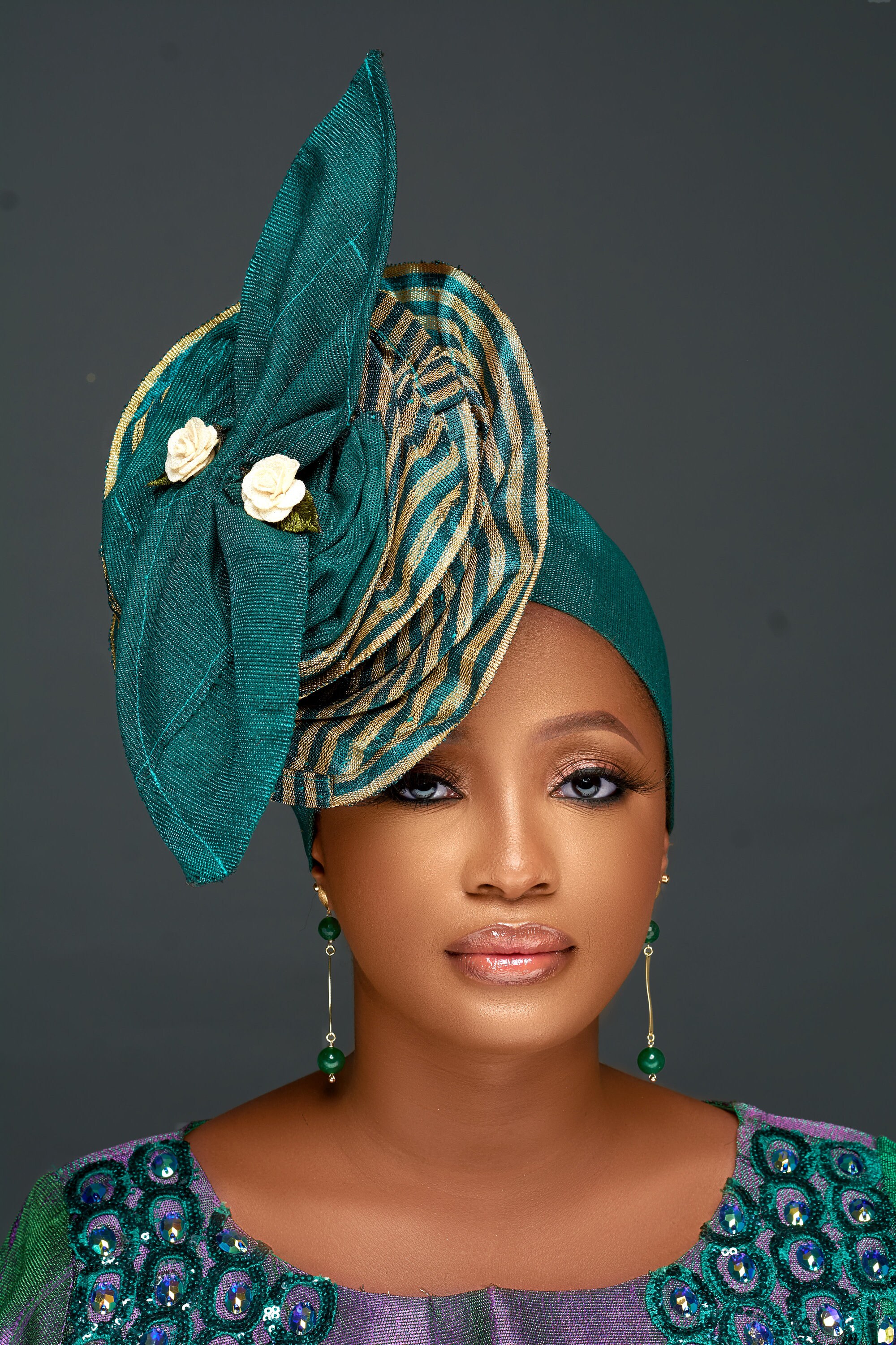 Green Auto Gele/ Green Ready to Wear Gele/ Green Fascinator | Etsy UK