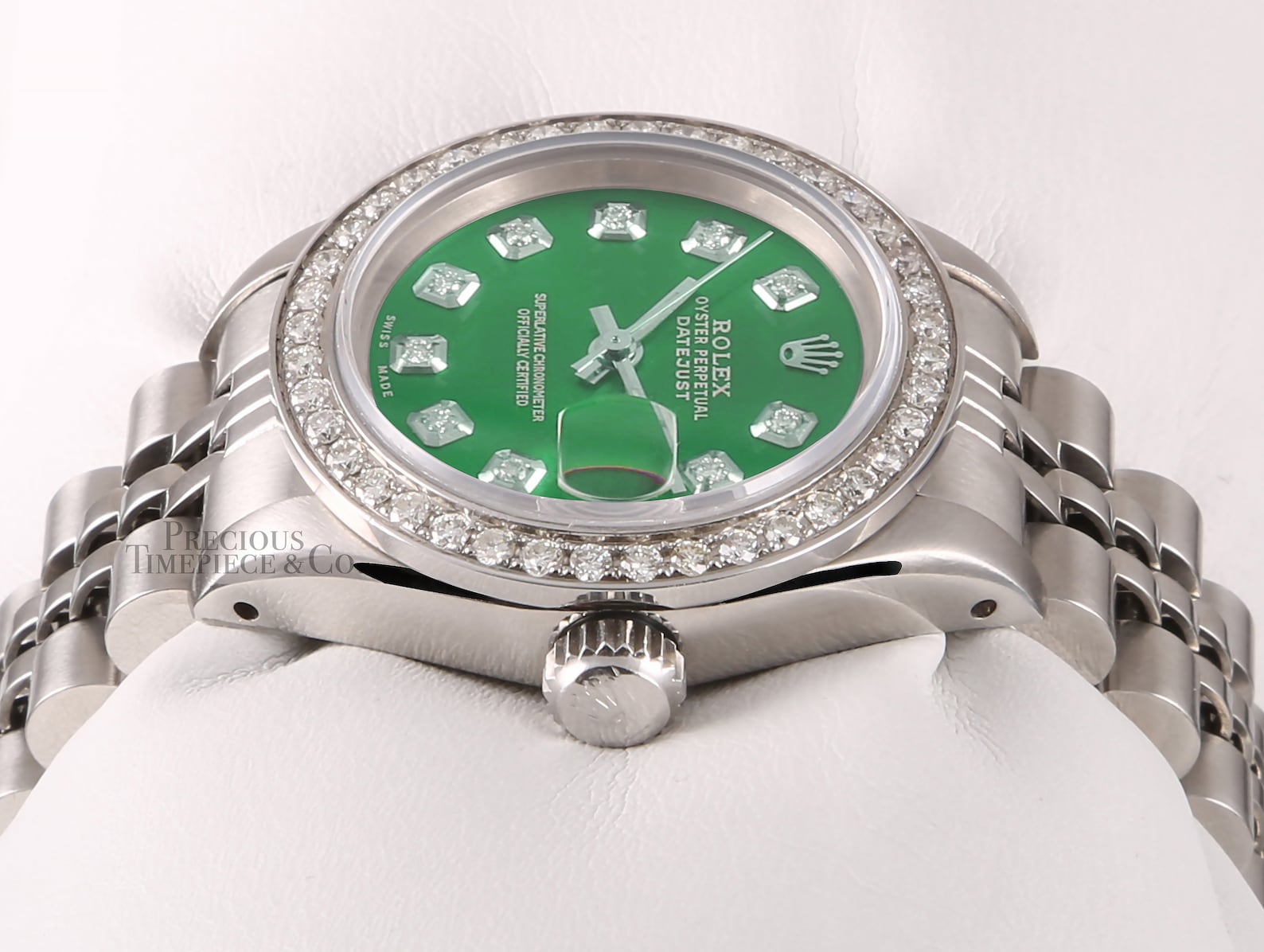 Rolex Dame Datejust inox 26mm diamant montre-vert - Etsy France