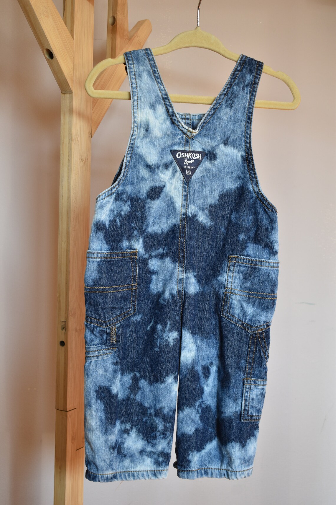 Bleach Dyed Baby Overalls // Reverse Tie Dye Baby Overalls // Bleached ...