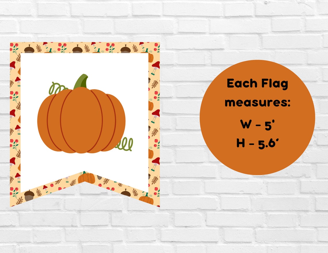 Printable Happy Fall Pumpkin Banner Garland Fall Decor Instant Download ...