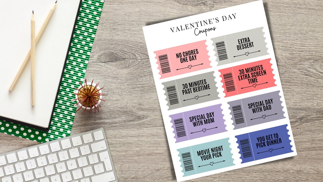 Printable Valentine Coupons for Kids + Teens | Valentine's Day ...