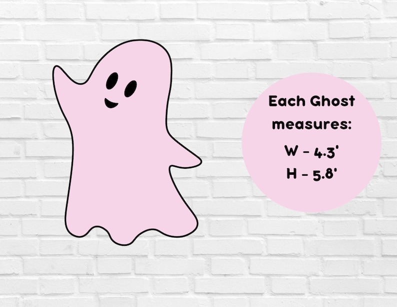 Printable Pink Ghost Banner Cute Halloween Ghost Garland - Etsy