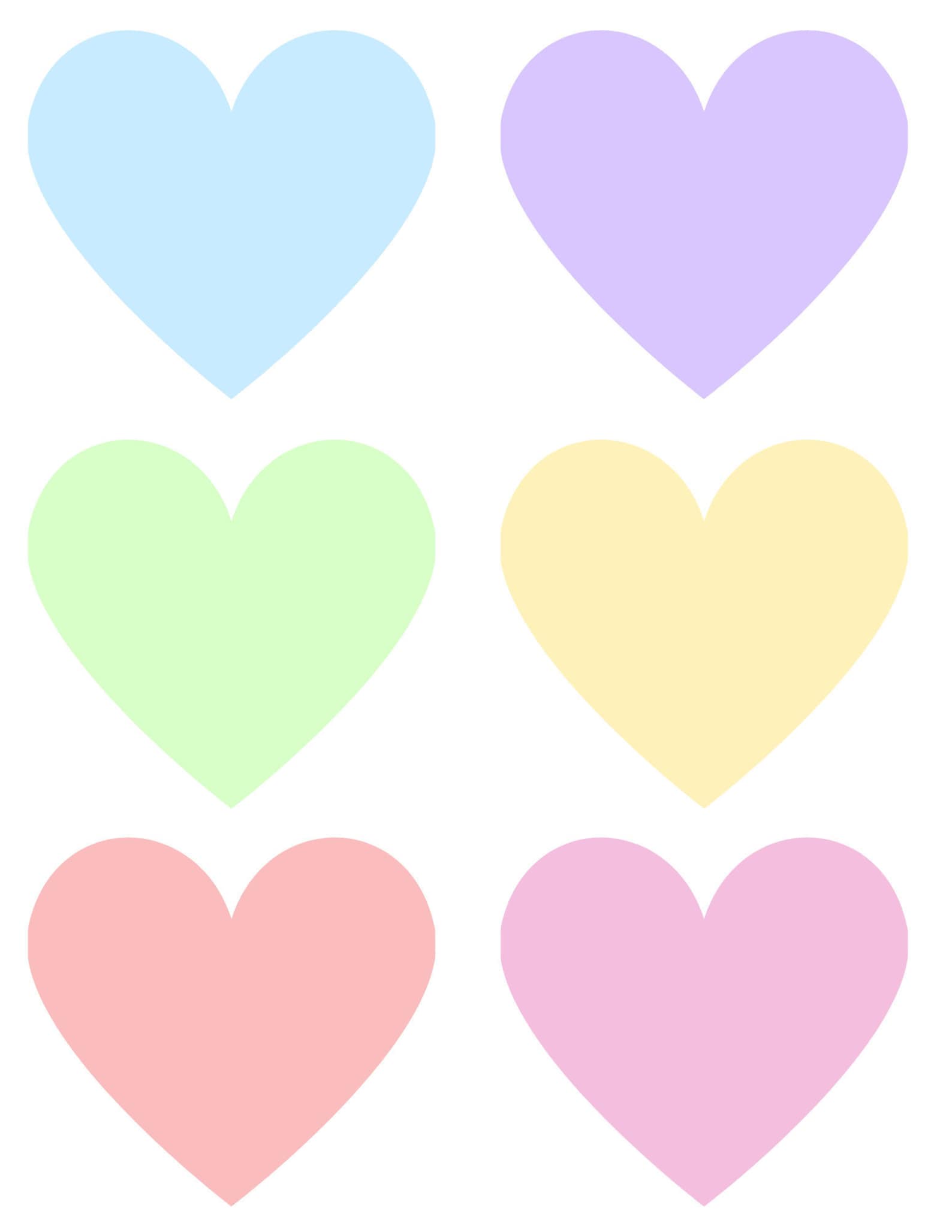 Printable Pastel Hearts | Valentine's Day | Baby Shower | Wedding ...