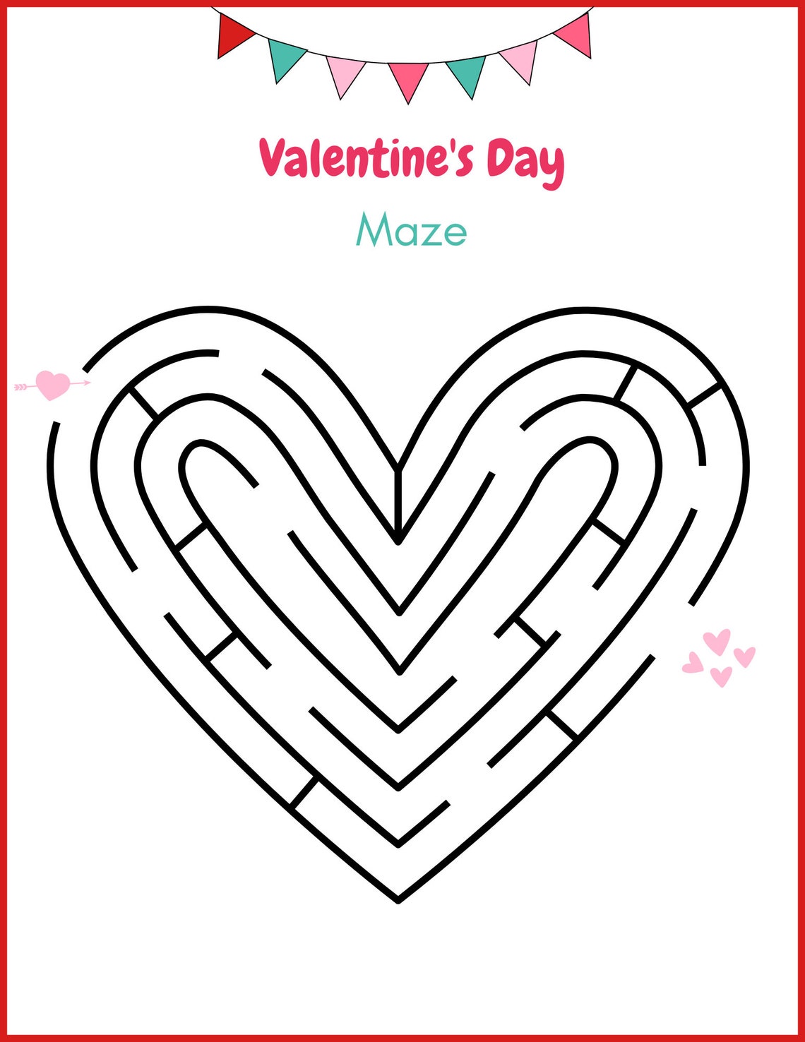 Printable Valentine's Day Themed Activities | ISPY | Maze | Word Find ...