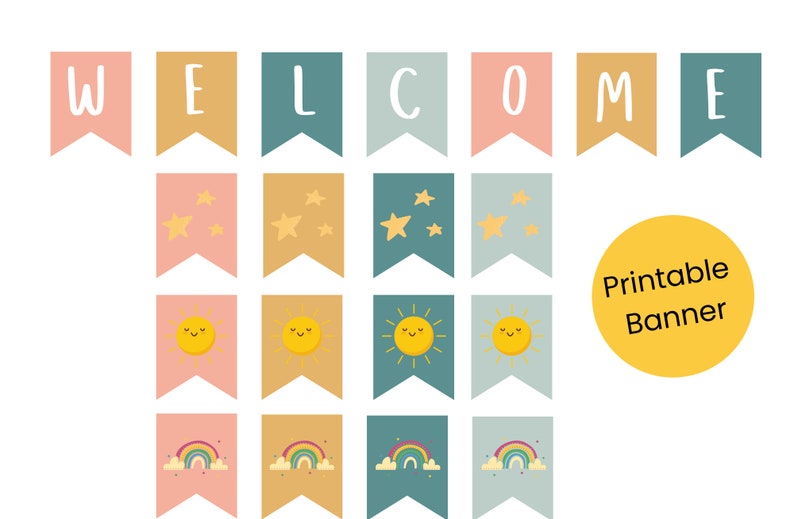 Printable Welcome Banner Back to School Banner Classroom - Etsy