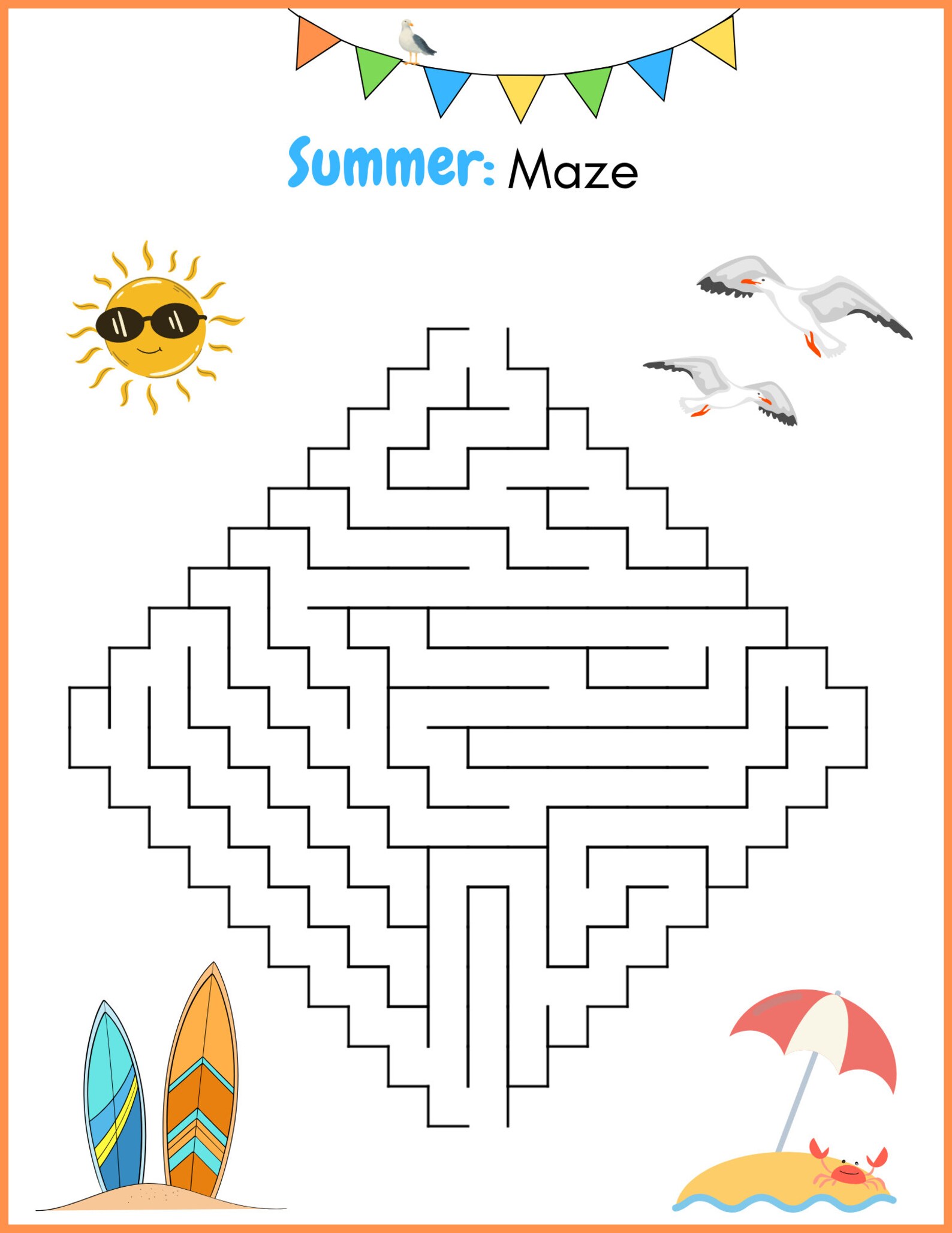 Printable Summer Activity Sheets | Word Find | Ispy | Maze | Scavenger ...