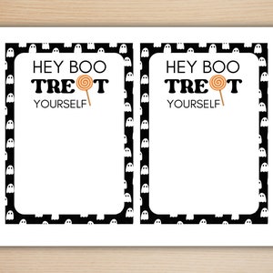 Printable Halloween Hey Boo Gift Card Holder Halloween Gift Instant ...