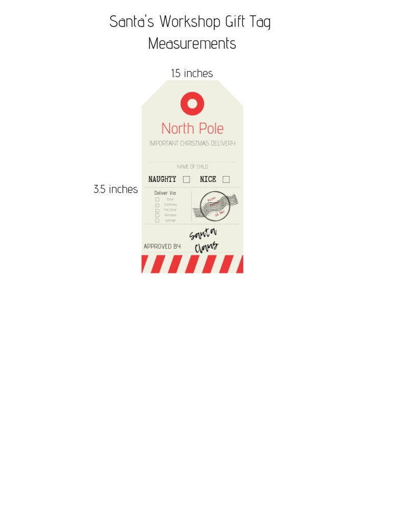 Printable Santa's Workshop Gift Tags Instant Download - Etsy