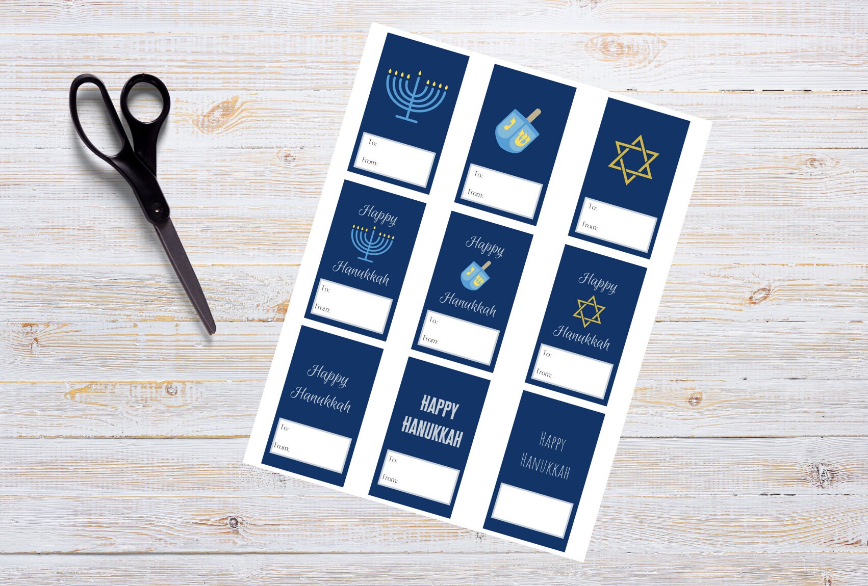 Printable Hanukkah Gift Tags - Etsy