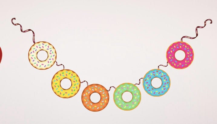 Printable Donut Banner | Party Banner | Happy Birthday | Instant ...
