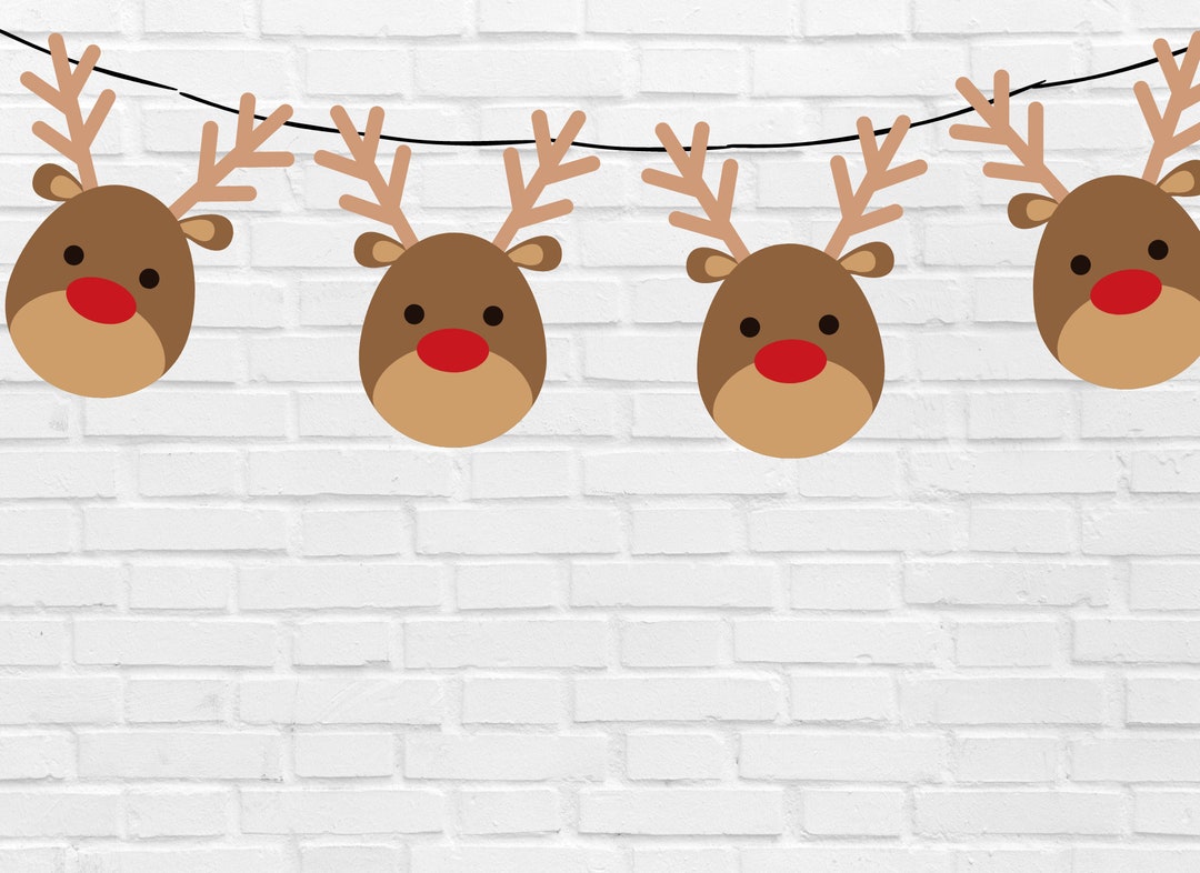 Printable Reindeer Garland | Holiday Garland | Christmas Decor ...