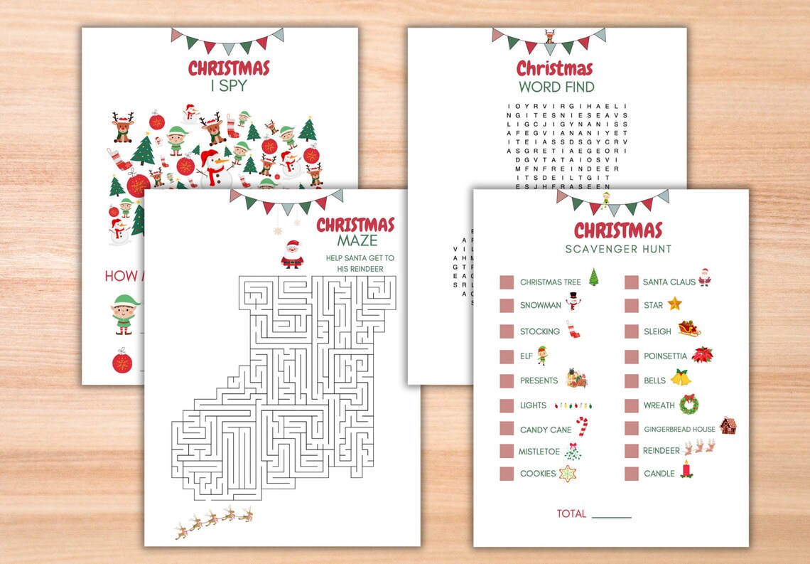 Printable Christmas Activities for Kids Printable Christmas Games ...