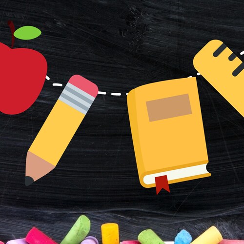 Editable Banner Back to School Printable Banner Apple - Etsy