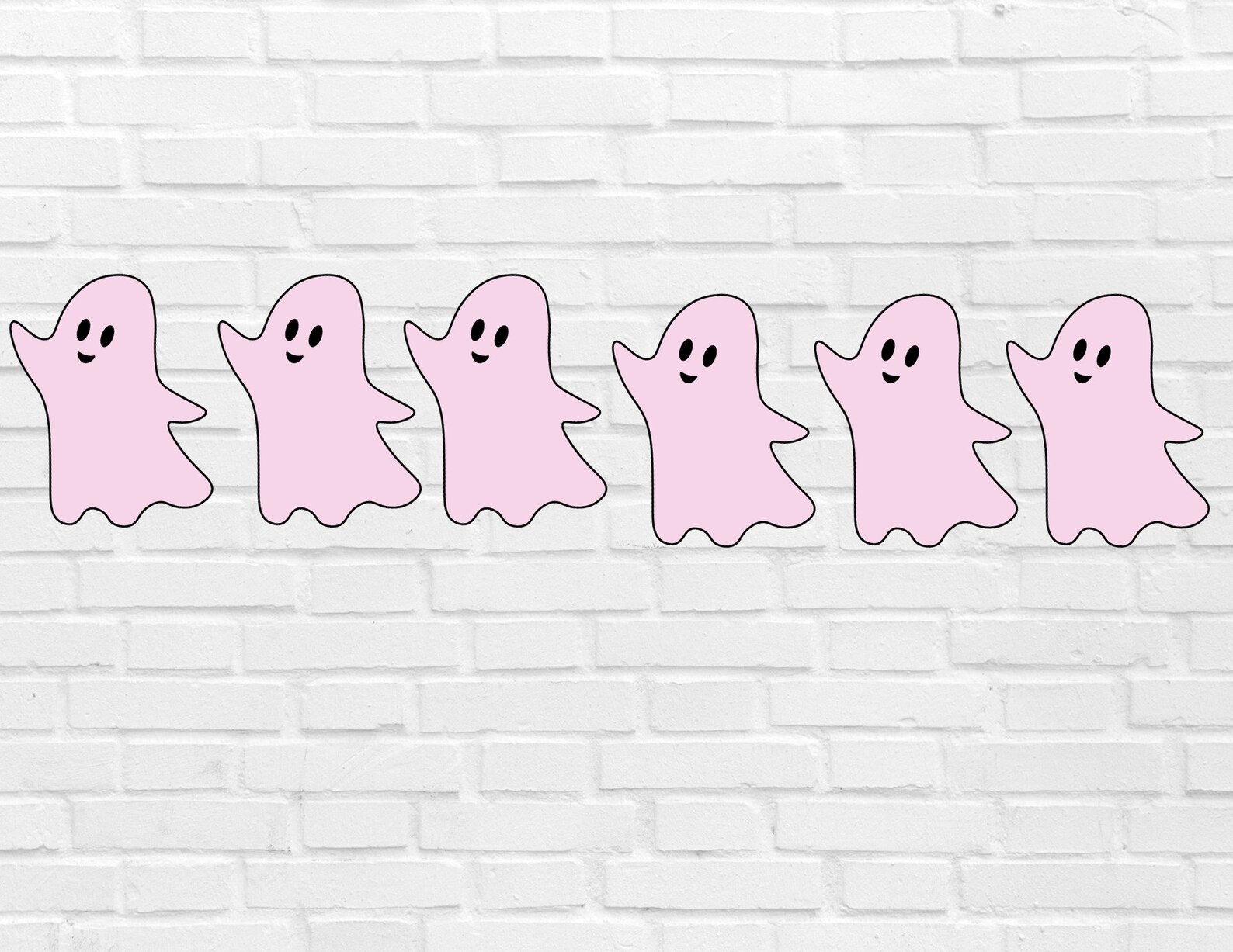 Printable Pink Ghost Banner Cute Halloween Ghost Garland - Etsy