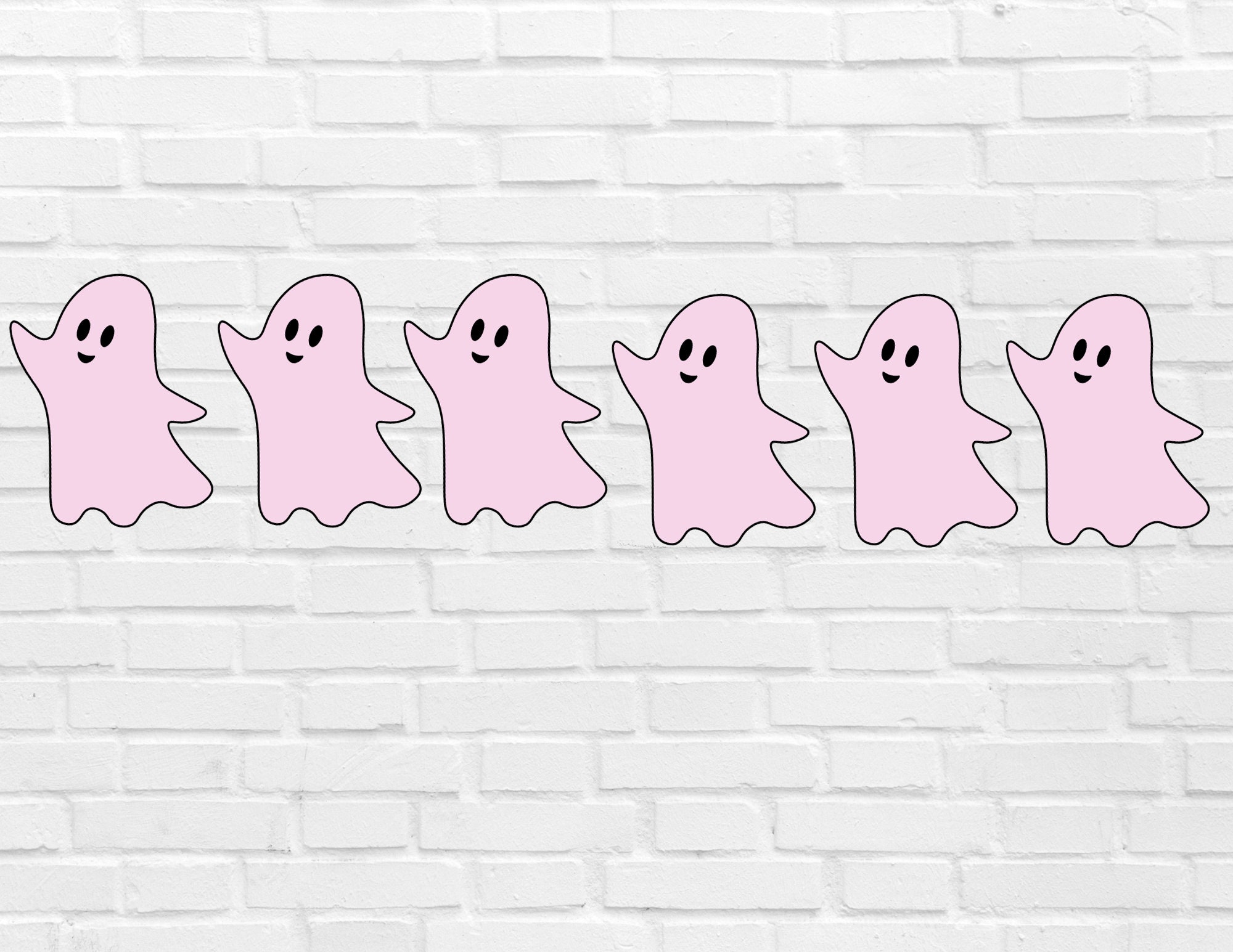 Printable Pink Ghost Banner Cute Halloween Ghost Garland - Etsy