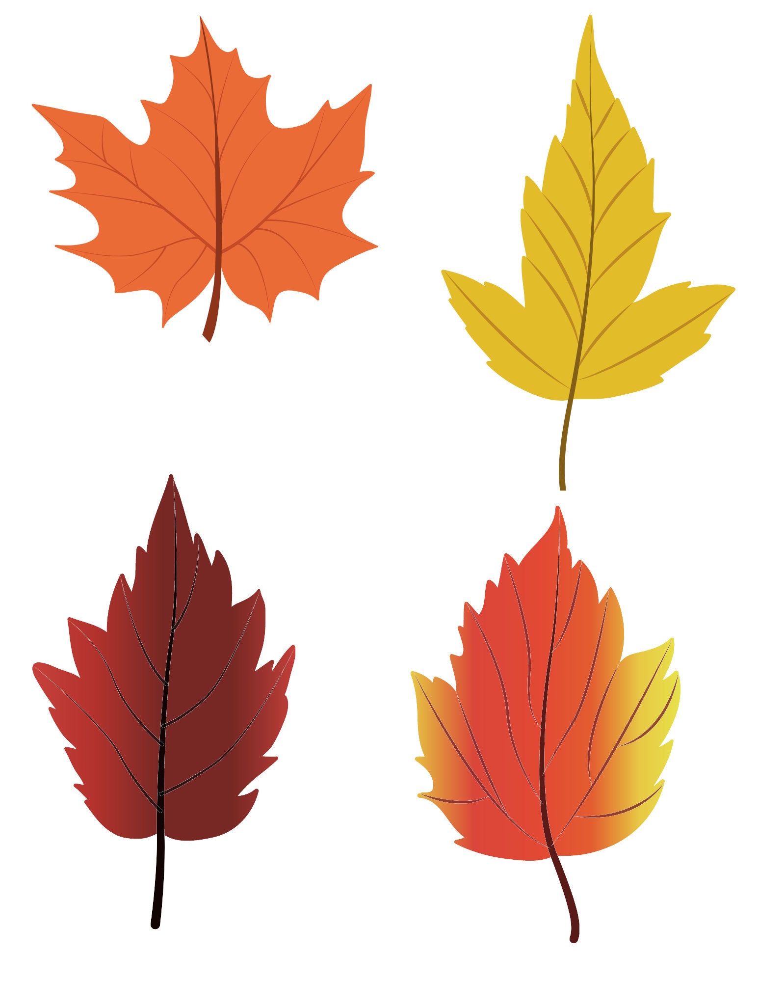 Printable Fall Leaves | Fall Decor | Banner | Home | Classroom ...
